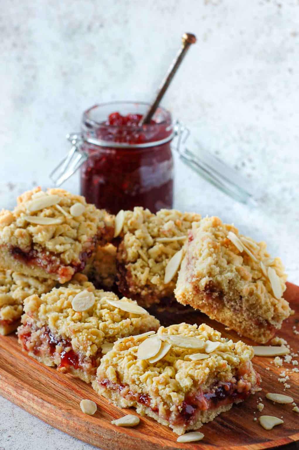 Jam crumble bars