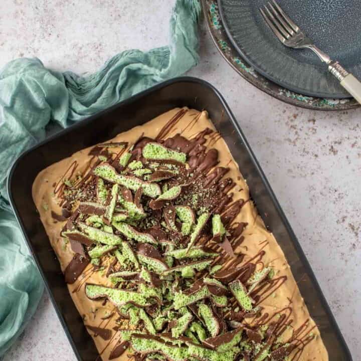 Peppermint Crisp tart with a twist