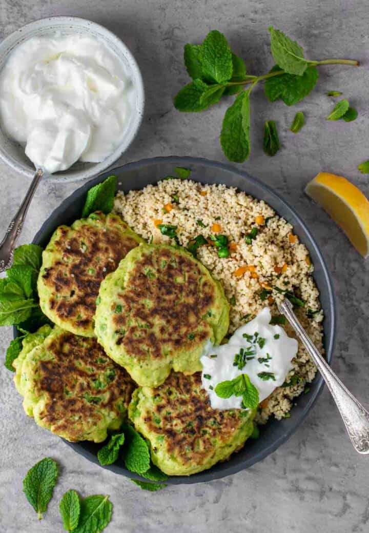 Easy, Cheesy Green Pea Fritters